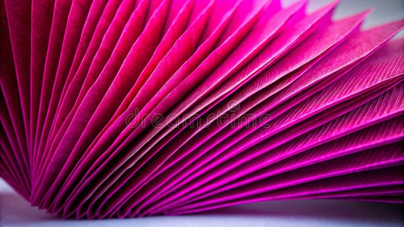 CloseUp of a Fuchsia Pink Folded Note a Detailed Macro Photography ...