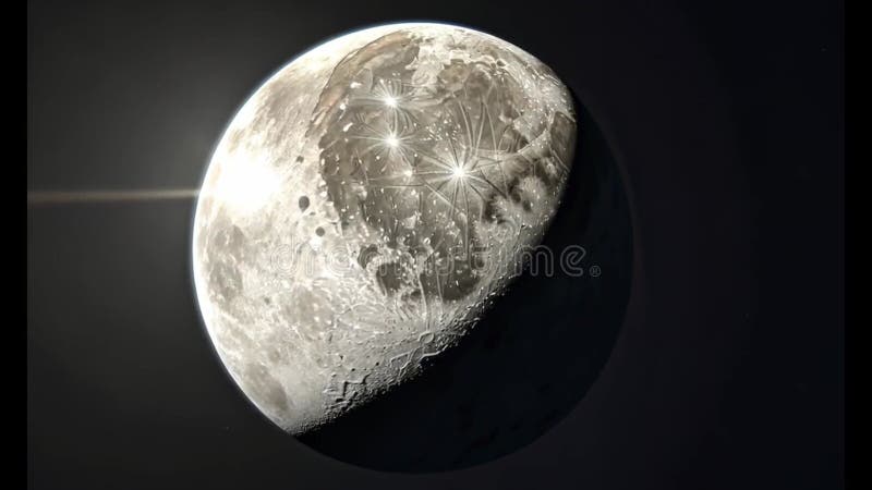 Closeup full moon rotation stock video. Video of celebration - 347897461