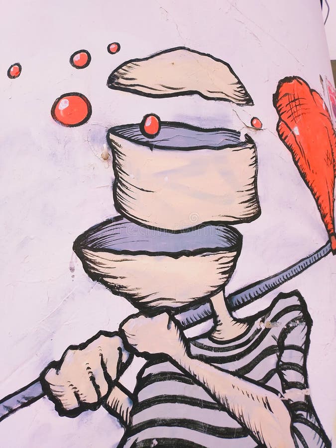 Closeup of funny graffiti stock illustration. Illustration of pattern ...