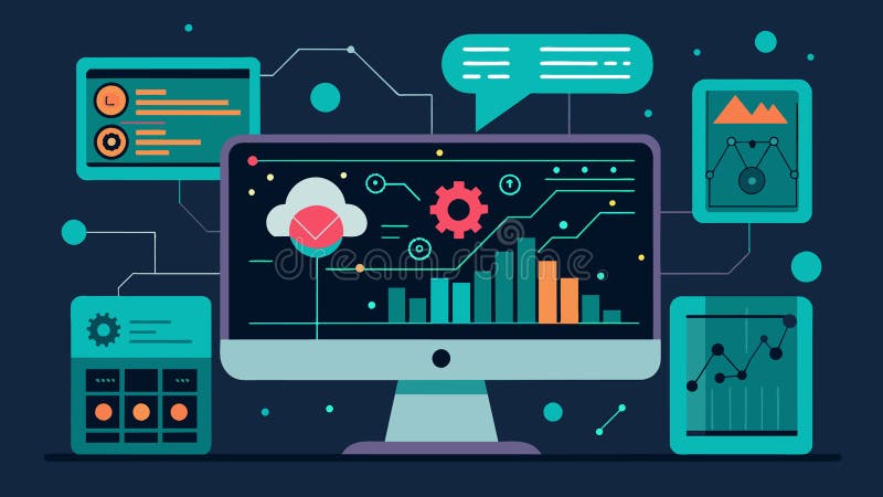 A Closeup of a Futuristiclooking Computer Screen Displaying Complex ...