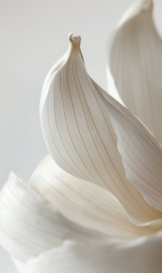 A Closeup of the Garlic Texture, Showcasing Its Smooth and Slightly ...