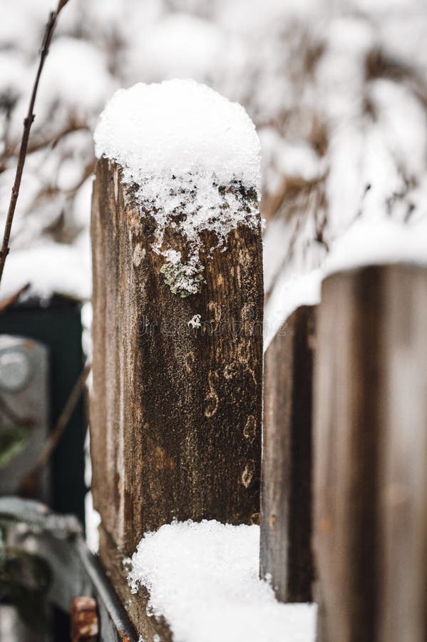 Gate with Snow 2 stock image. Image of white, road, outdoors - 139304783