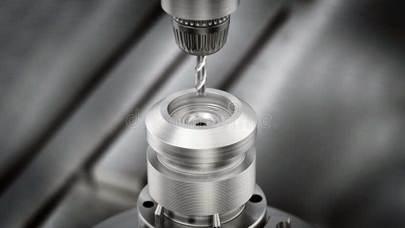 Closeup of Generic CNC Drill Equipment. 3D Illustration Stock ...