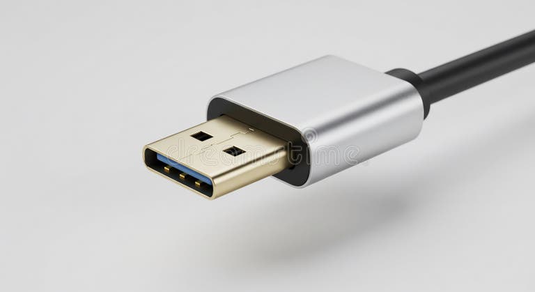 Closeup of Generic Usb Connector for Data Transfer Technology Stock ...