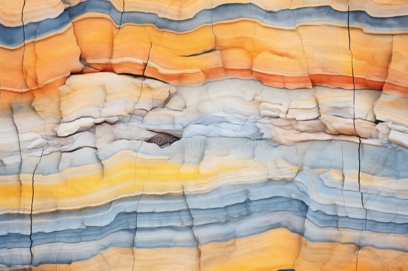Closeup of Geological Strata in Canyon Cliff Face Stock Image - Image ...