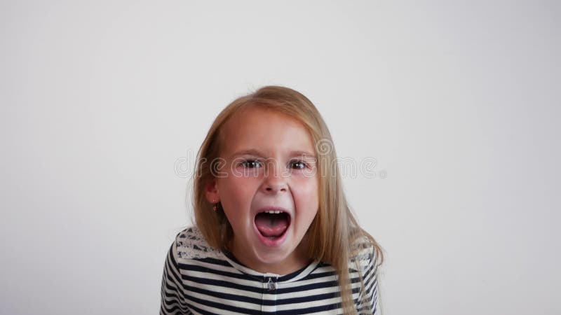 Child Screaming at Camera stock image. Image of annoyed - 25709453
