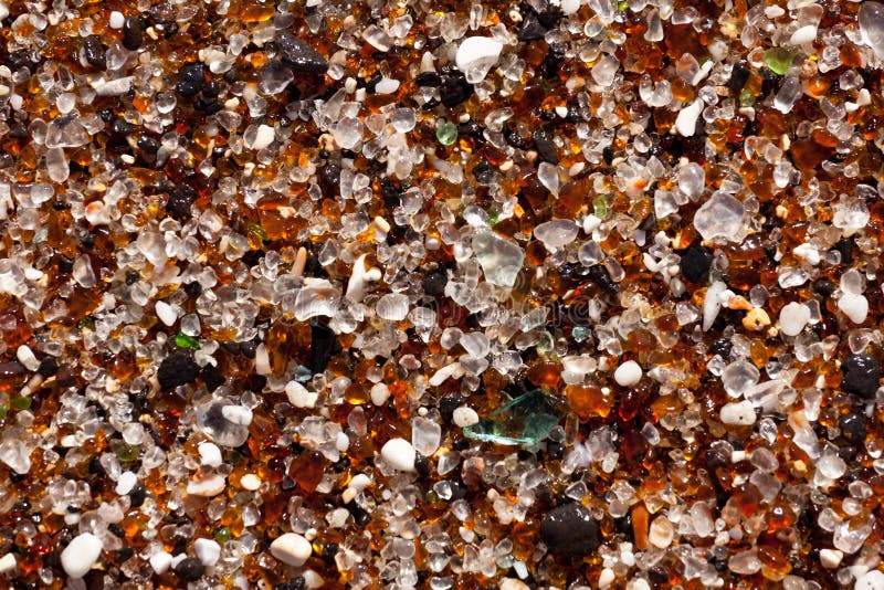Closeup of Glass Fragments on Beach Stock Photo - Image of sand ...