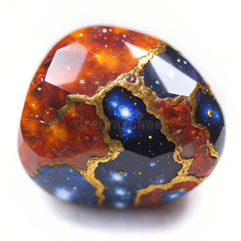 A Closeup of the Glass with the Image of a Crystal Ball, Galaxy Stone ...