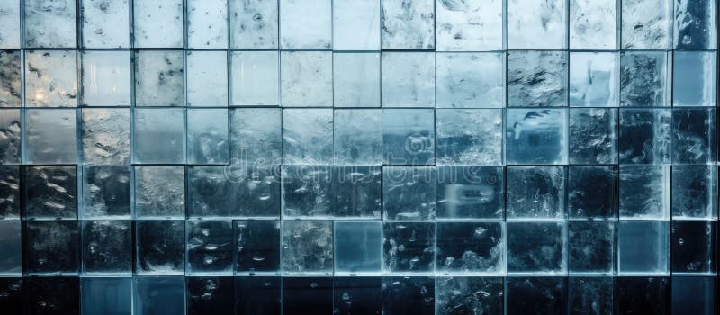 Closeup of a Facade with Rectangular Glass Windows in a City Building ...