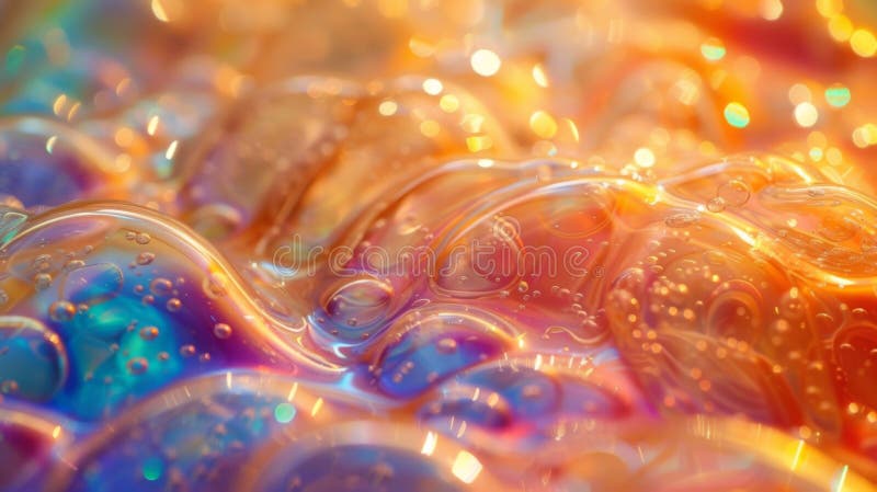 Closeup of a Glossy Bubble Texture with a Mesmerizing Pattern of ...