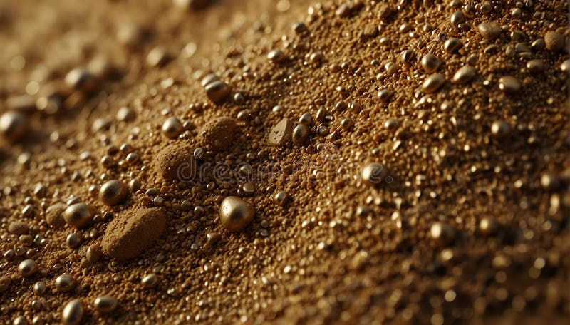Closeup of Gold Sand Texture Ai Generated Stock Illustration ...