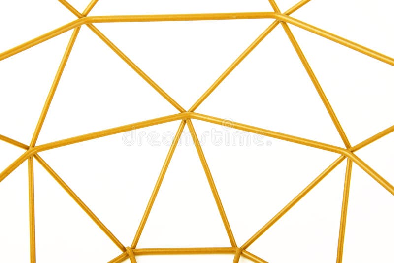 Golden Triangle Shaped Isolated on White Background Stock Image - Image ...