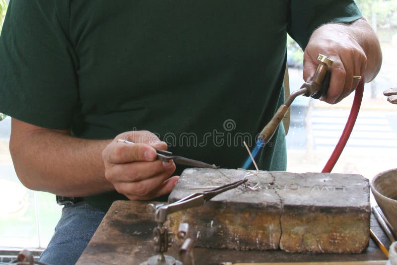 Closeup of Goldsmith Working Stock Photo - Image of jewellery, craft ...