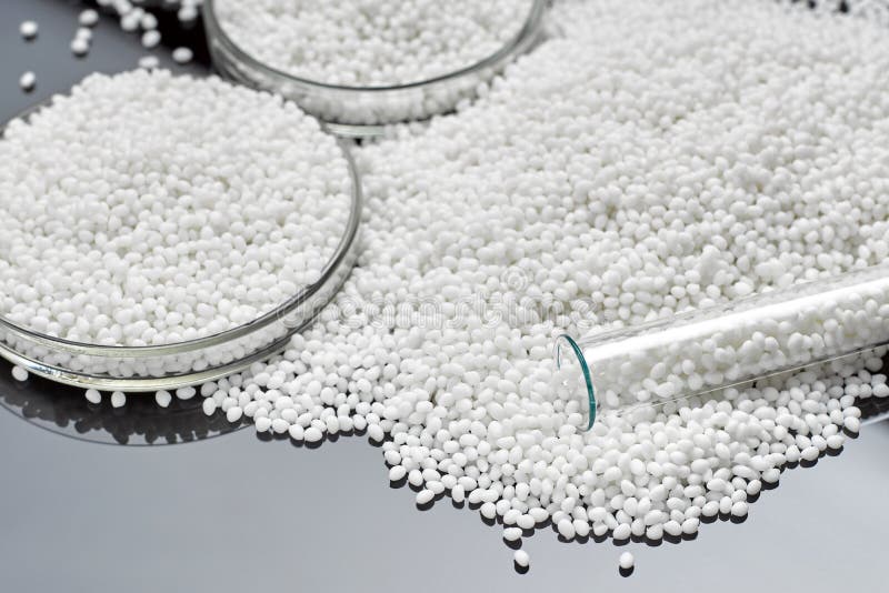 Closeup White Chalk Polymer Granules Stock Image - Image of chemistry ...