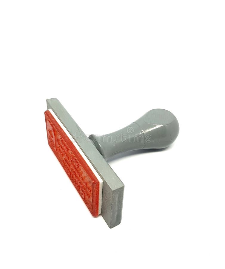 Closeup Gray Stamp on White Background Stock Image - Image of gray ...