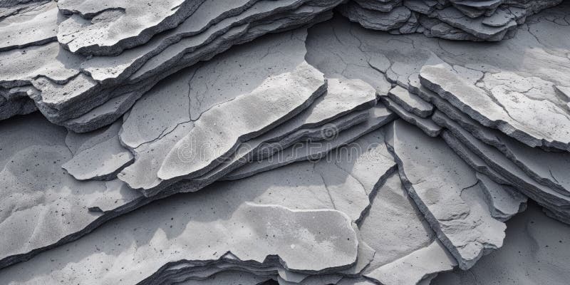 Closeup of Gray Stone Surface with Layered Sharp Edges and Rough ...