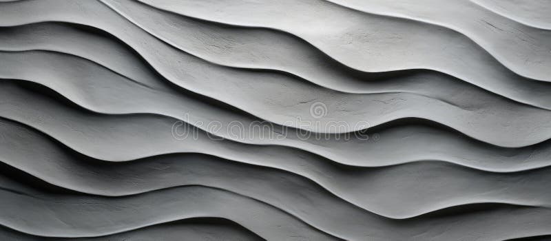 Closeup of Gray Wave Pattern on Wall Resembling an Aeolian Landform ...