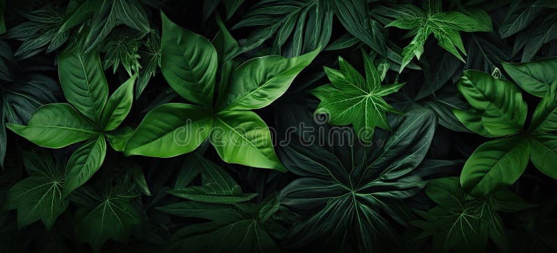 Closeup Green Leaves Background, Overlay Fresh Leaf Pattern, Natural ...