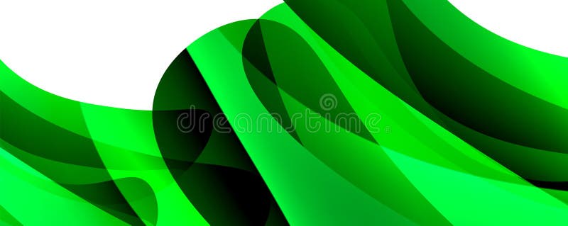 Closeup of Green Wave Pattern on White Background Stock Vector ...