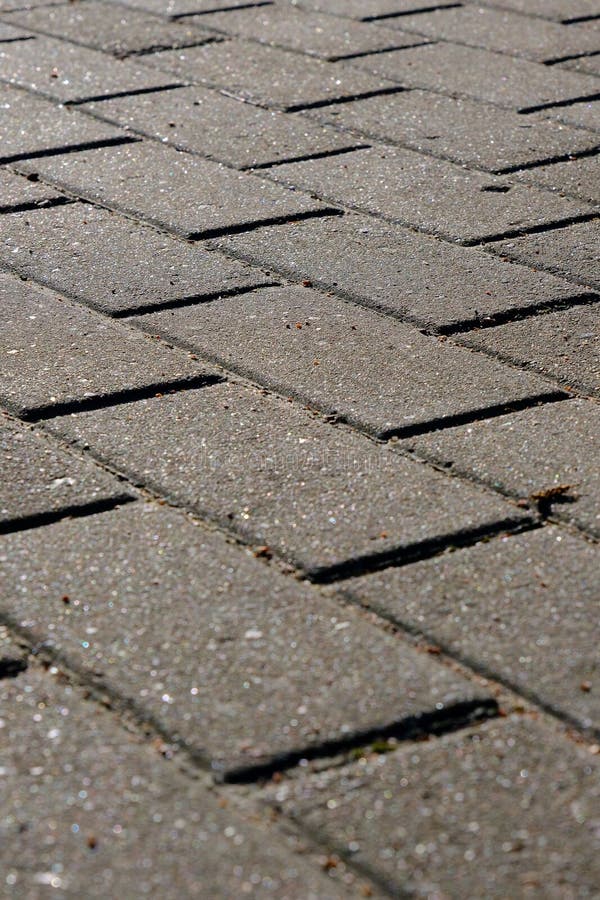 Closeup of Grey Pavement Made of Rectangular Paving Stone, Texture ...