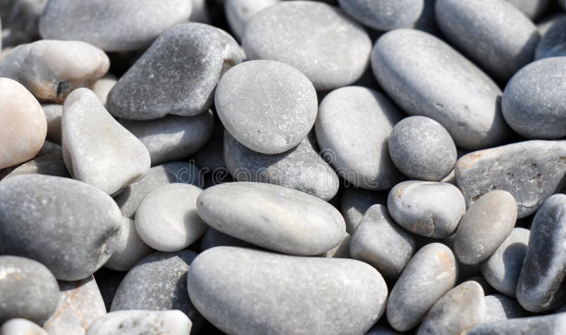 Closeup of Grey Pebble Stones Stock Photo - Image of texture, nature ...
