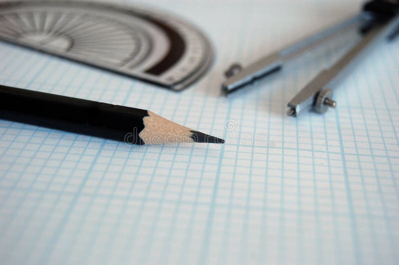 Blank Landscape Drawing Paper Closeup Stock Photo - Image of accurate ...