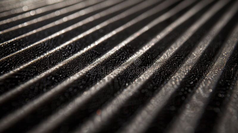 A Closeup of a Grooved Sheet of Rubber Designed To Isolate and Absorb ...