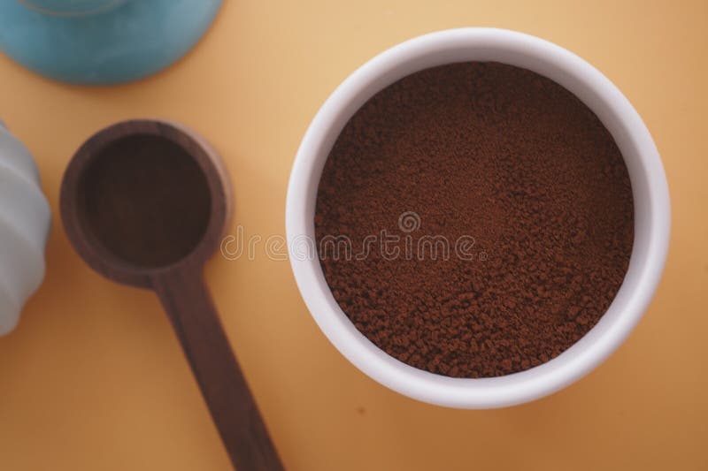Closeup of Ground Coffee Texture in Warm Brown Hue Stock Image - Image ...