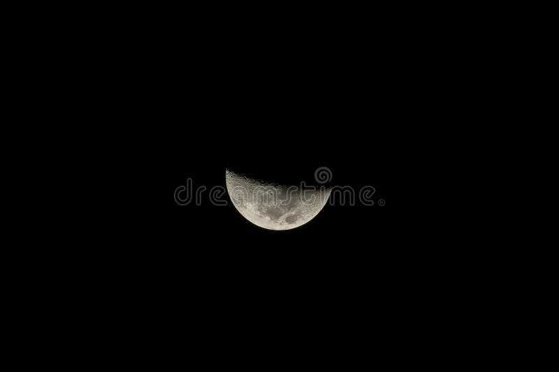 Half-moon with Dark Sky Wallpaper. Stock Image - Image of nature ...