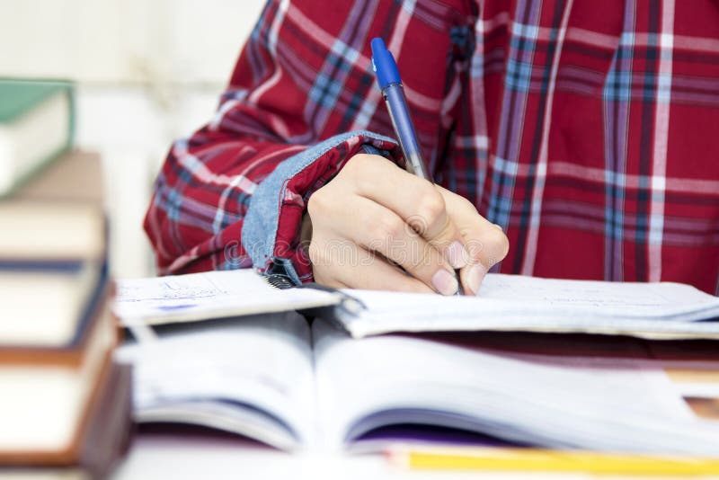 Hand of the child writing stock photo. Image of learn - 89092732