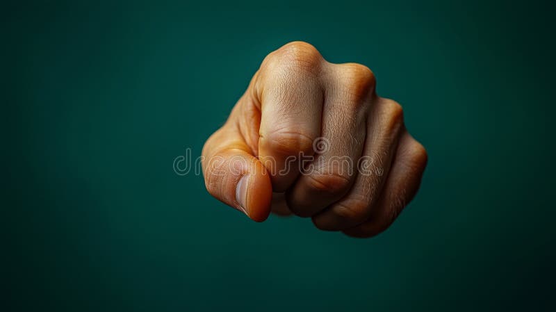 Powerful Hand Gesture Demonstrating Force and Strength Stock ...
