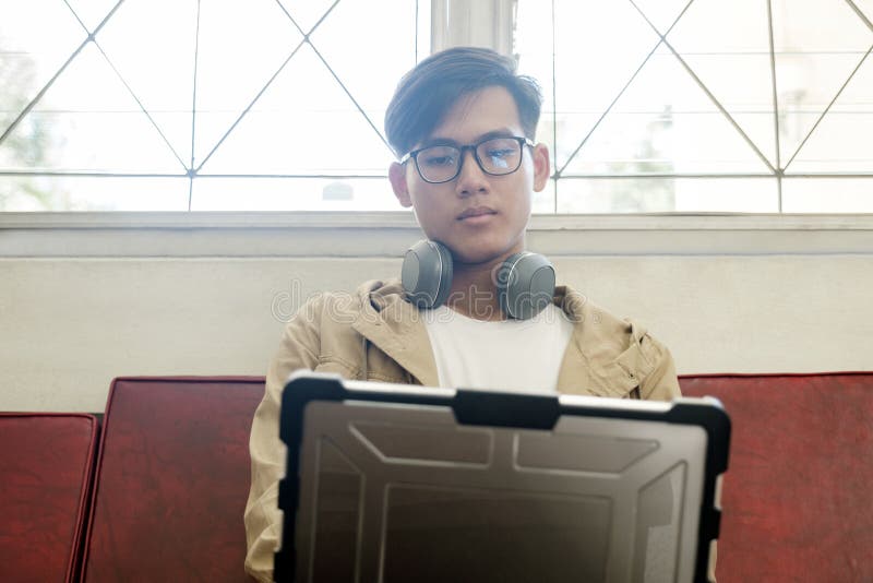 Closeup Hand Coding Programing Computer Software Stock Image - Image of ...