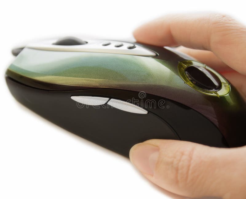 Closeup Hand with Computer Mouse Stock Photo - Image of aiming, office ...