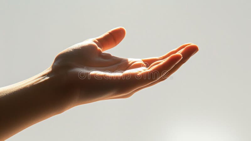 Closeup of a Hand Cupping Sunlight Generative Ai Stock Illustration ...