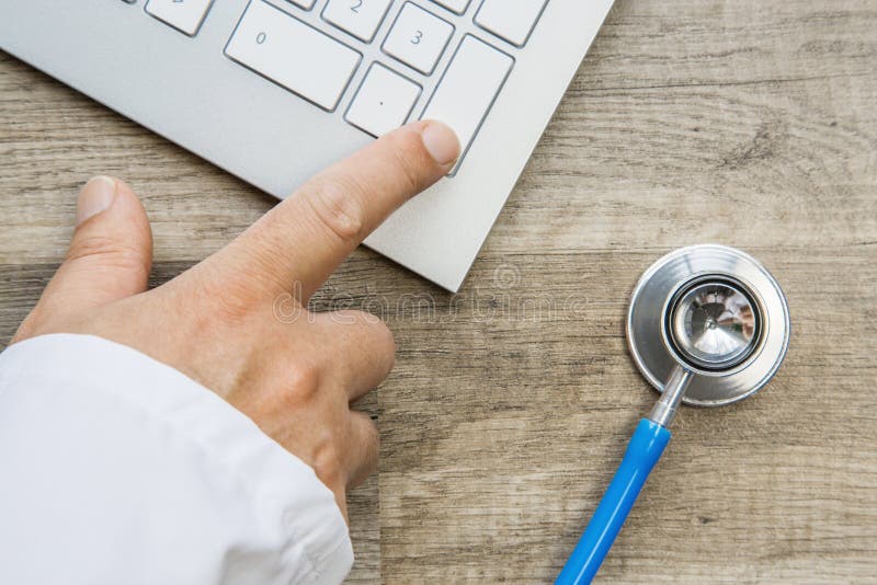 Doctor Type Keyboard with Stethoscope Stock Photo - Image of concept ...