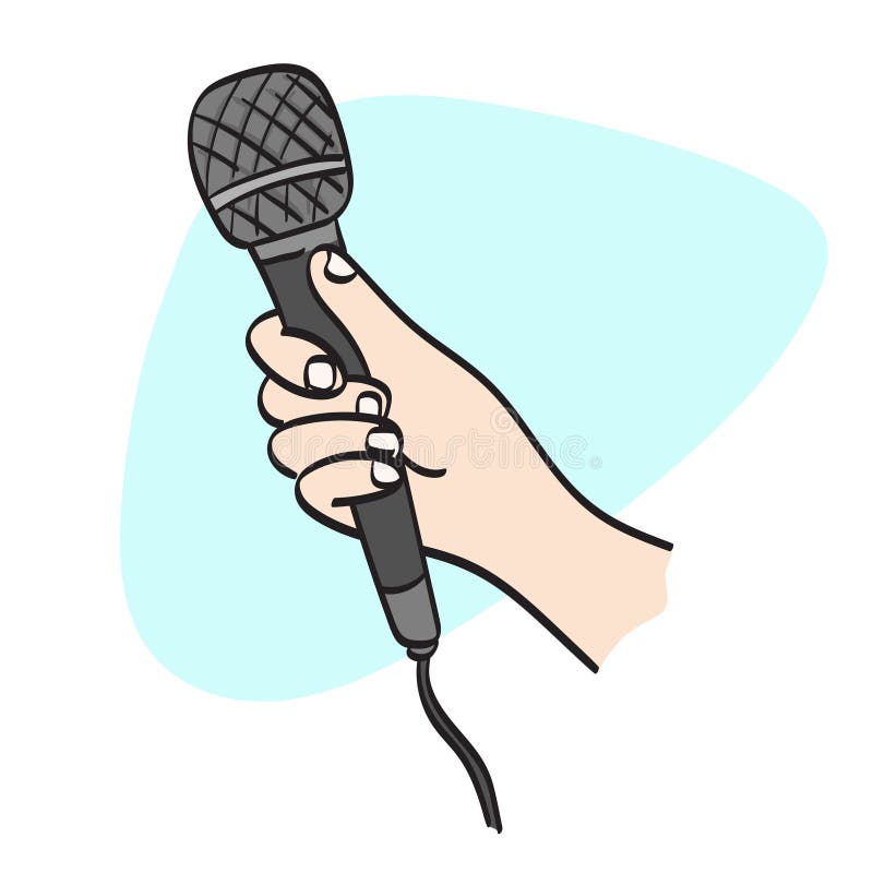 Hand Microphone Interview Drawing Stock Illustrations – 367 Hand ...