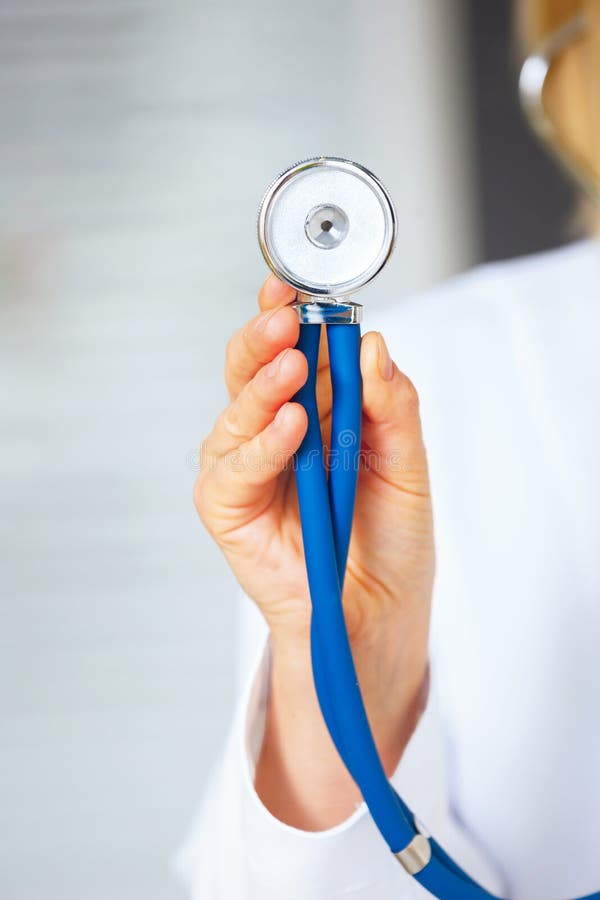 Closeup of Hand Holding Stethoscope. Stock Image - Image of help ...