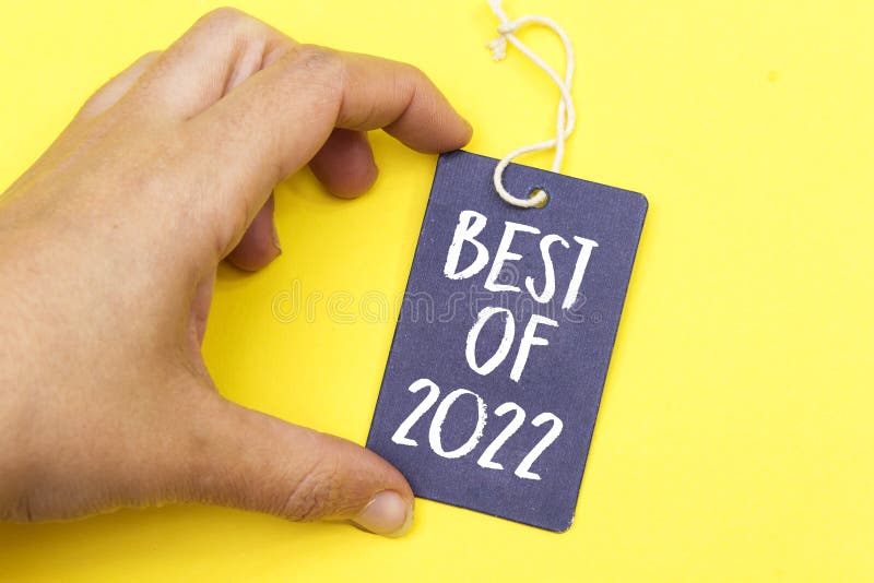 Closeup Hand Holding Tag with Best of 2022, New Year Concept Stock ...