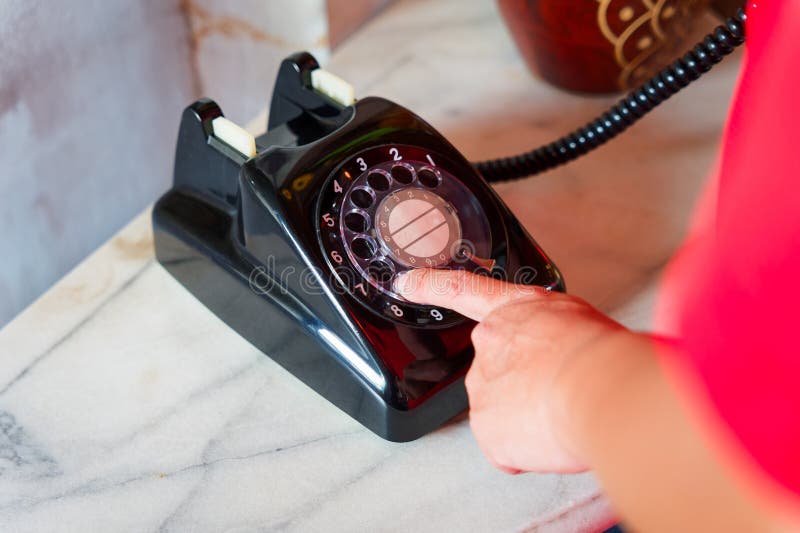 Dial Numbers of an Analog Telephone Stock Image - Image of design, talk ...