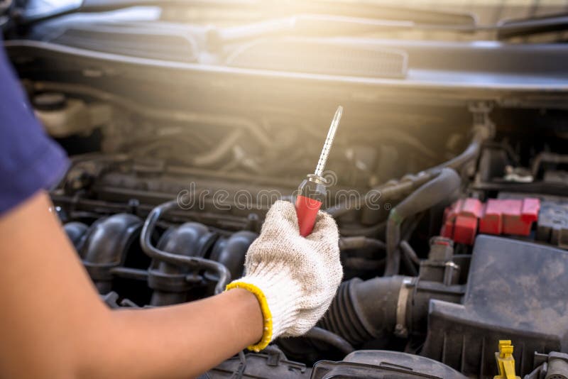 Hand Mechanic Engineer Fixing Car at Garage,concept Car Maintenance ...