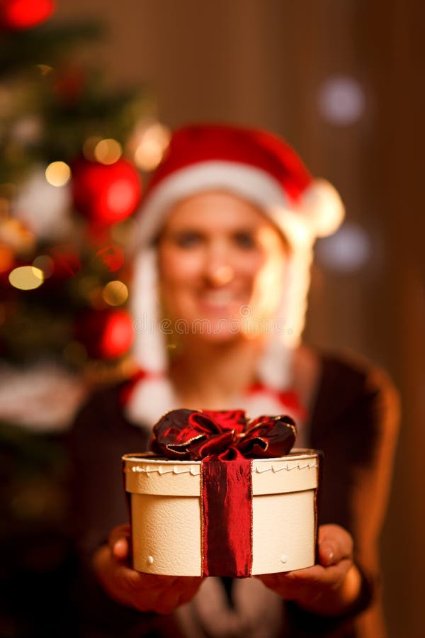 Presenting a gift stock image. Image of presents, season - 342521