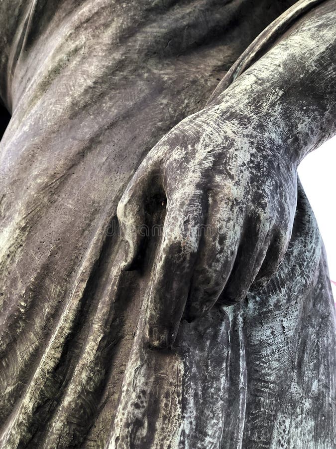 Closeup hand of a statue stock photo. Image of stone - 150645876