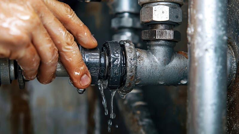 Hand Adjusting Valve in an Industrial Setting for Operations and ...