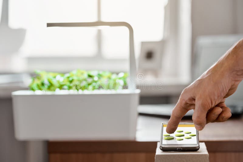 Clicking remote of growth stock photo. Image of grow - 107853516