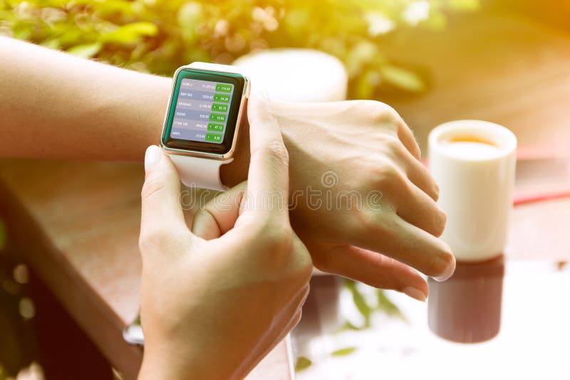 Isolated Female Hand with Smartwatch Phone Call Stock Image - Image of ...