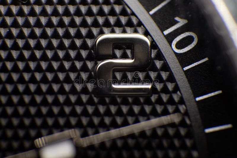Closeup Hand Watch Showing Number 2 Hour Stock Image - Image of ...