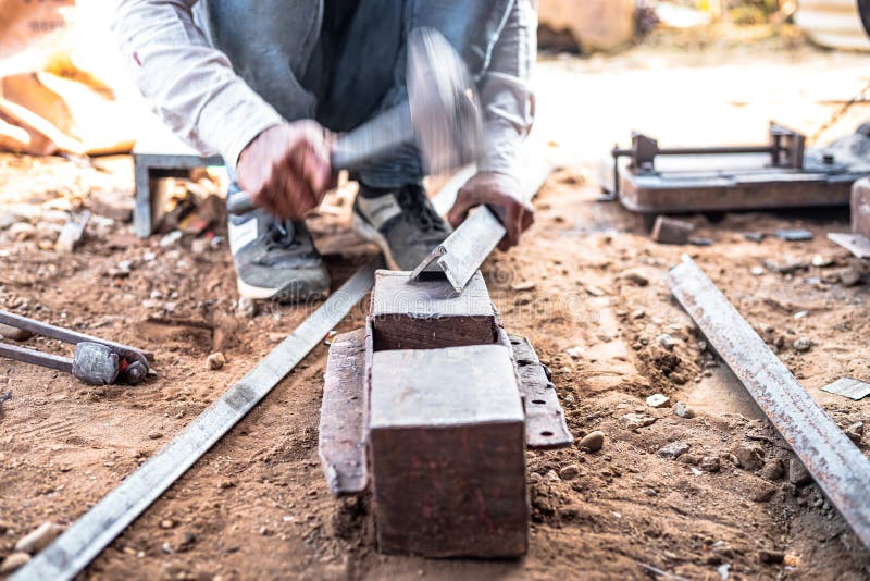 Hands of Blacksmith by the Work Stock Image - Image of handmade ...