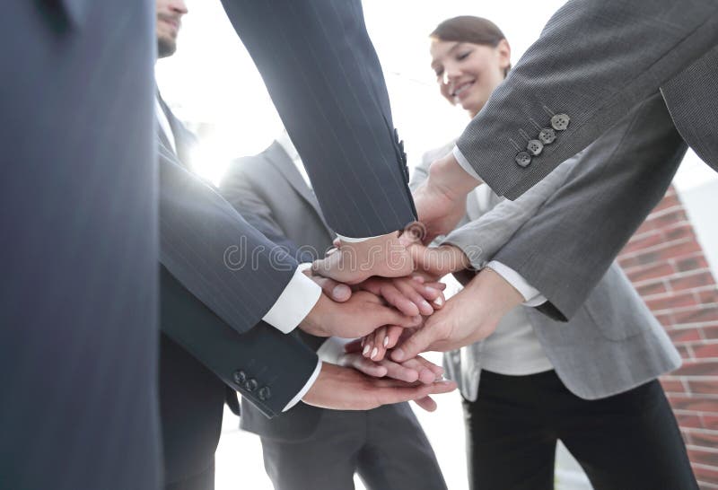 Closeup.the Hands of the Business Team Together Stock Image - Image of ...