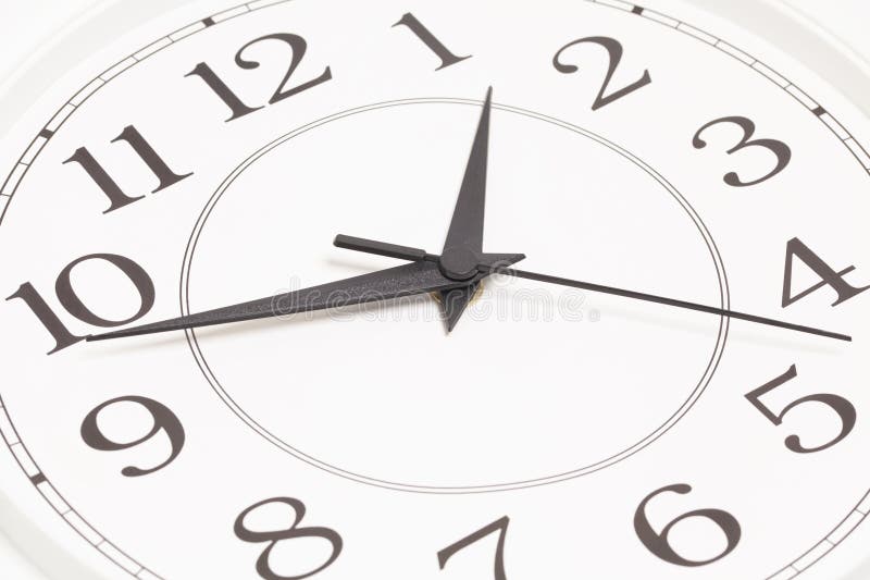 Closeup of Hands on Clock Face Stock Image - Image of clockwise ...