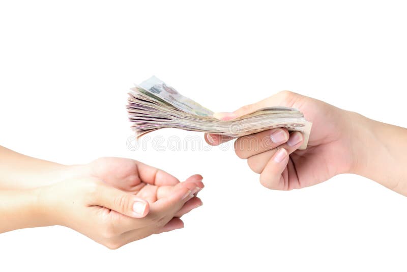 Closeup Hands Giving Money Isolated on White Background Stock Photo ... Closeup Hands Giving Money Isolated on White Background Stock Photo ...